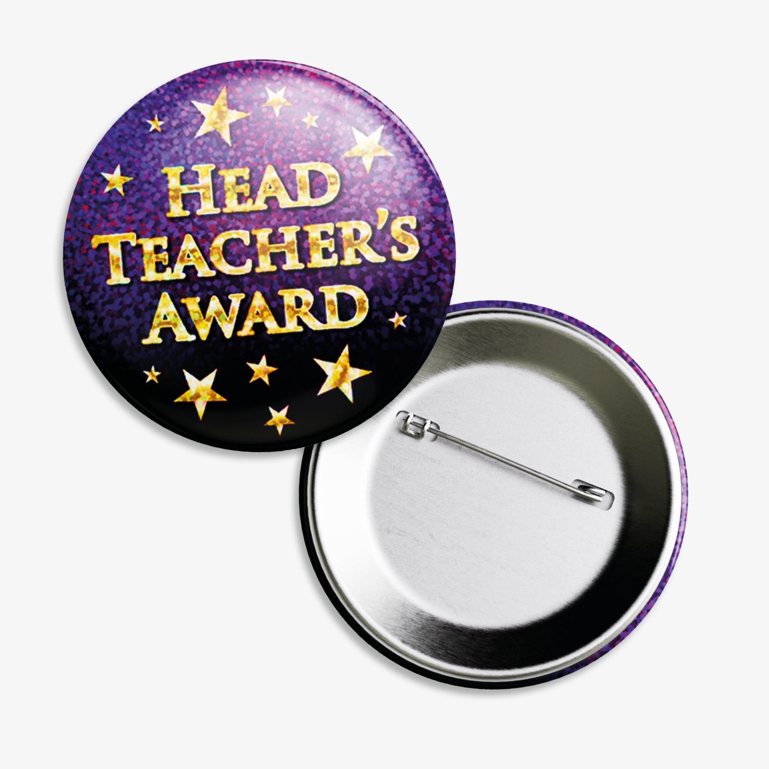 Holographic Head Teacher's Award Badges | 38mm | Pack of 10