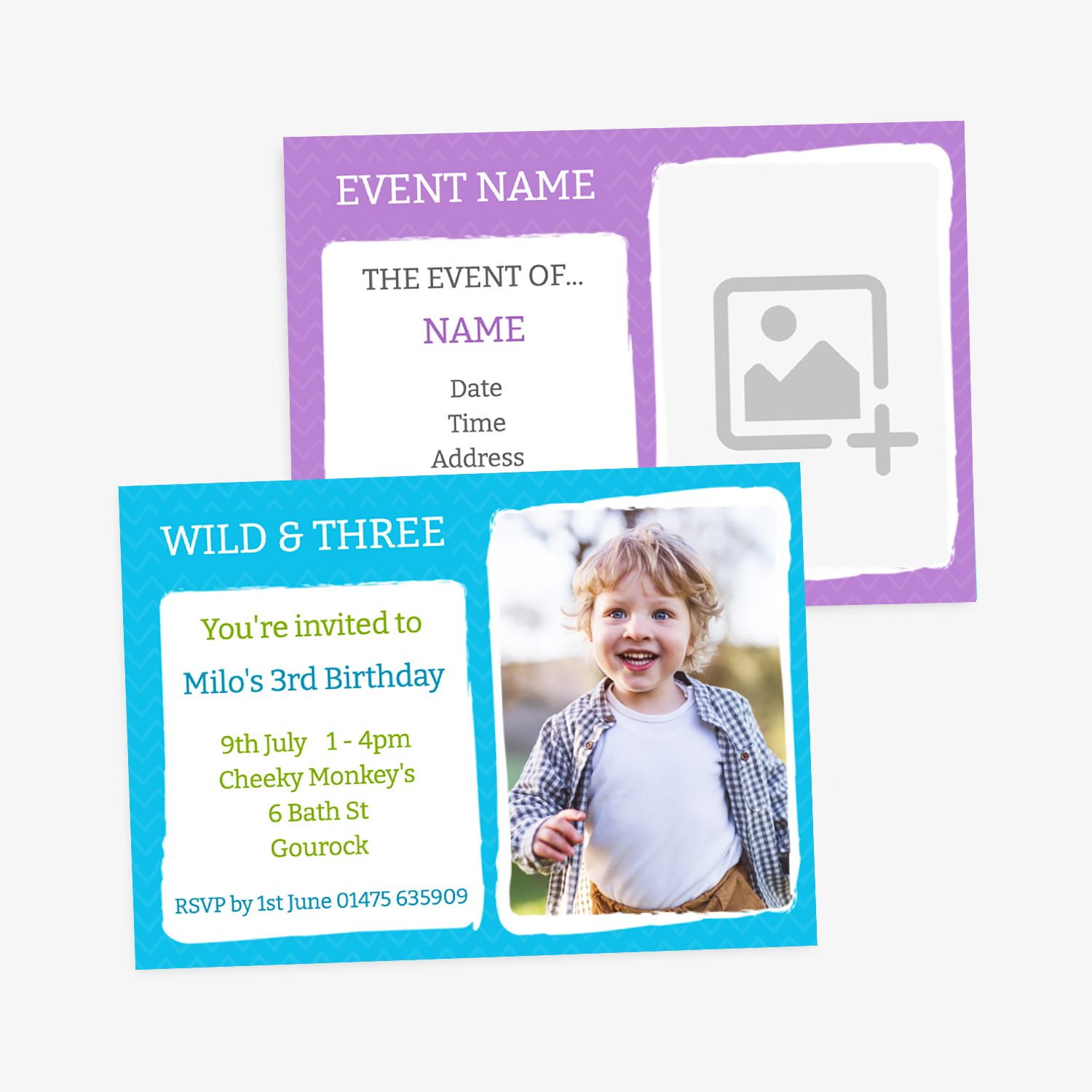 Personalised Party Invitations | A6 | Zigzag Invite
