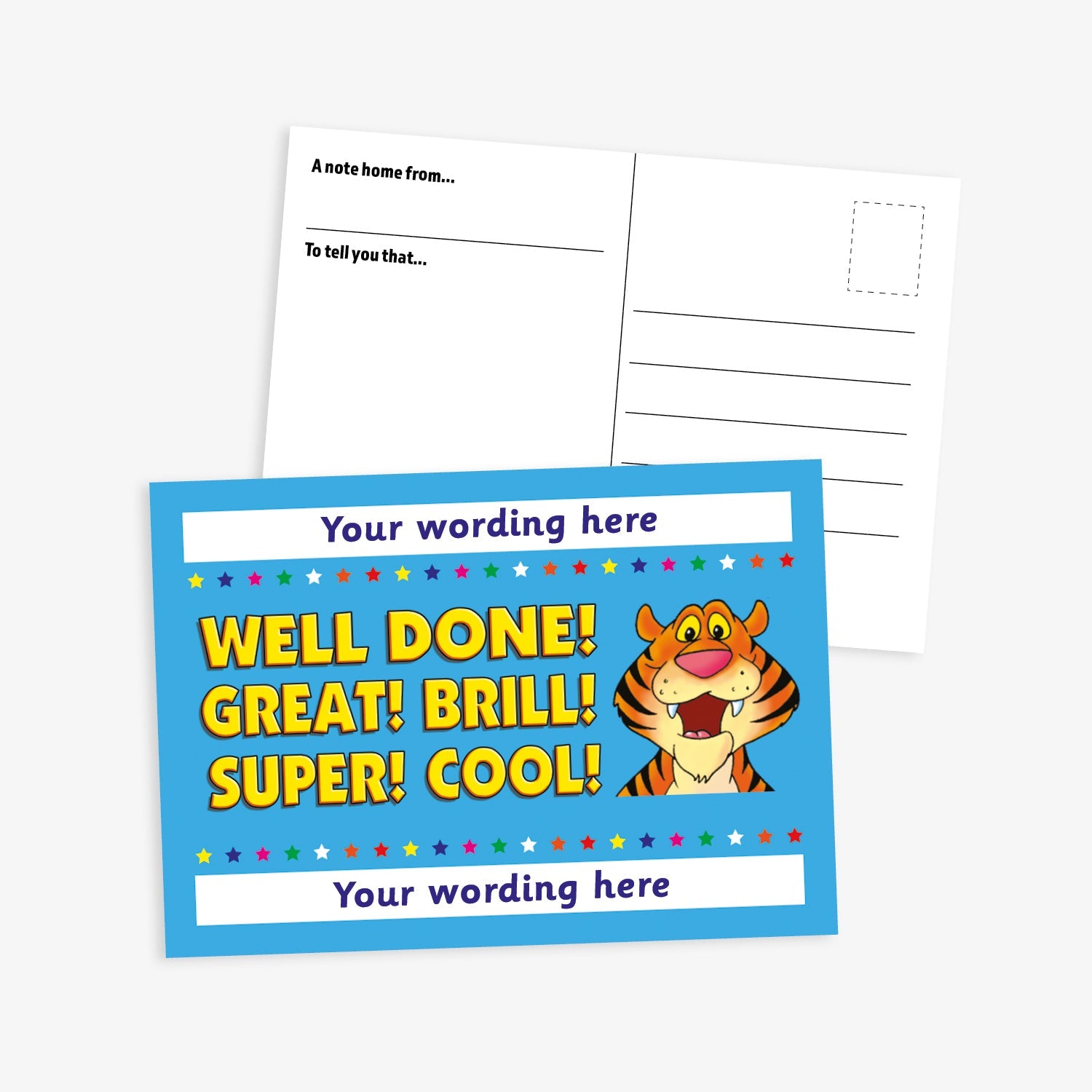 Personalised Tiger Postcard | A6 | Rewards | Postcards Home