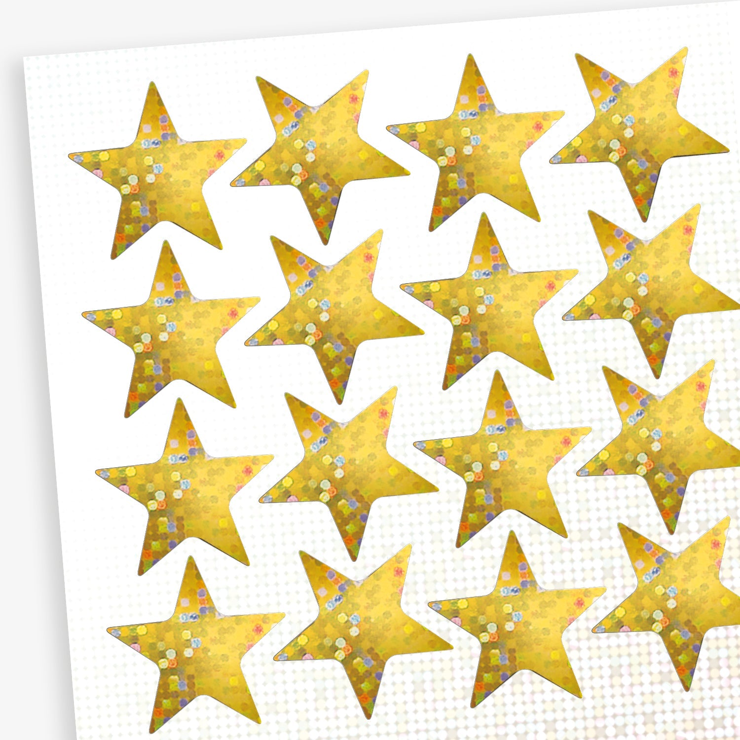 Holographic Gold Star Stickers | 20mm | Choose a Pack Size