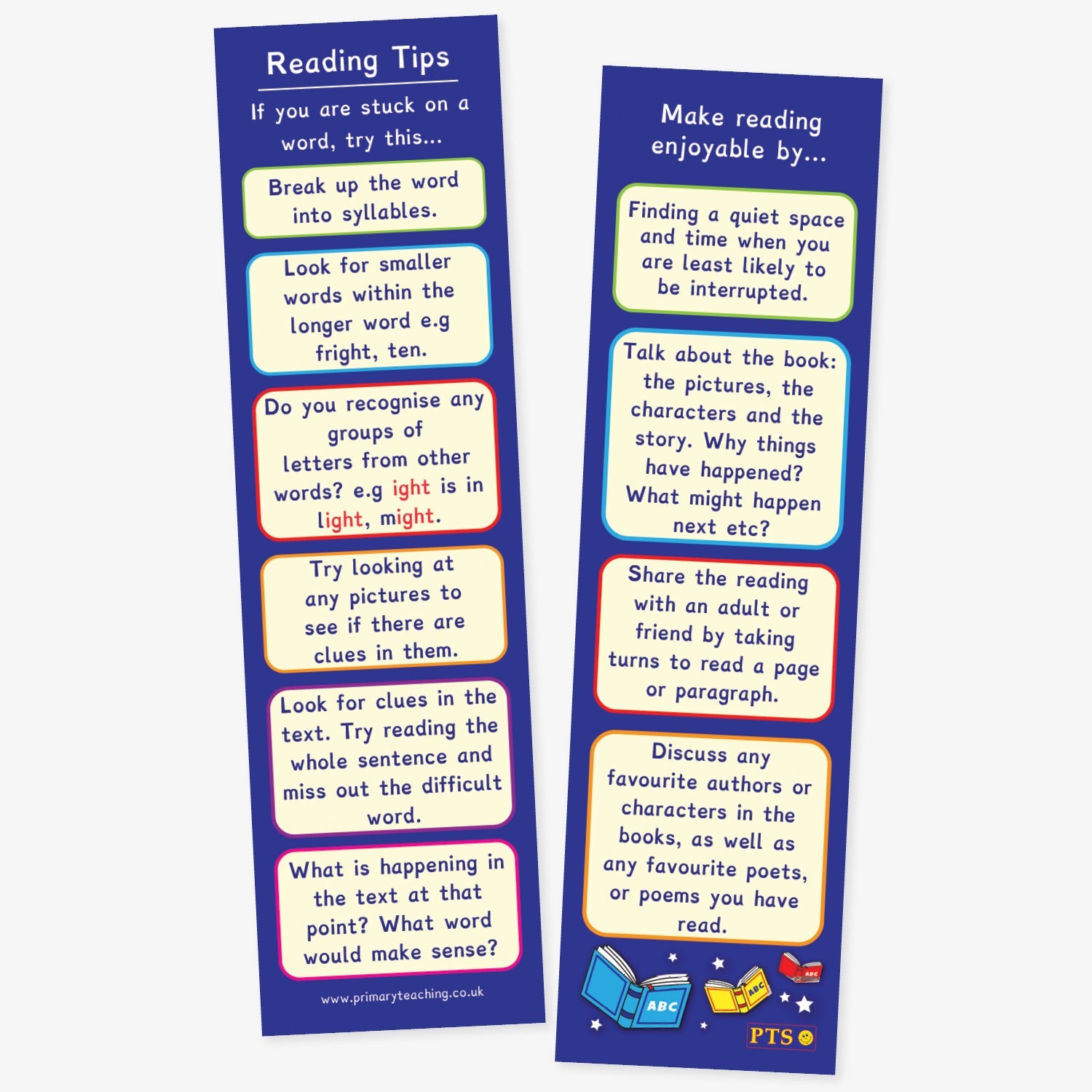 'Reading Tips' Bookmark | Pack of 30 | Pupil Essential