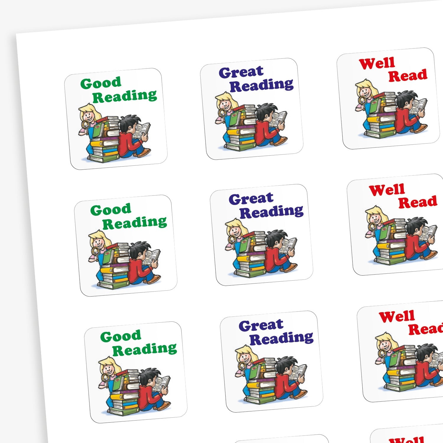 Reading Stickers | 20mm | 35 Stickers | Pupil Reward
