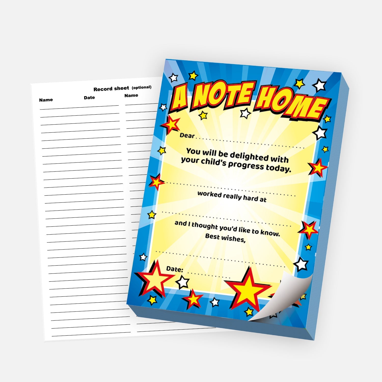 A Note Home | A6 | 60 Pages | Blue with Stars | Pupil Reward