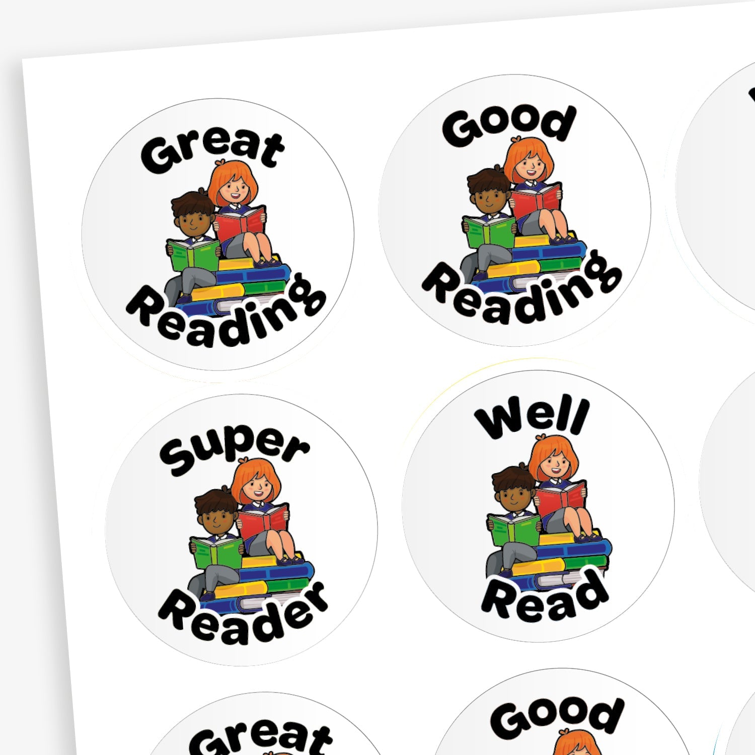 Reading Reward Stickers | 20 Stickers | 32mm | Well Read