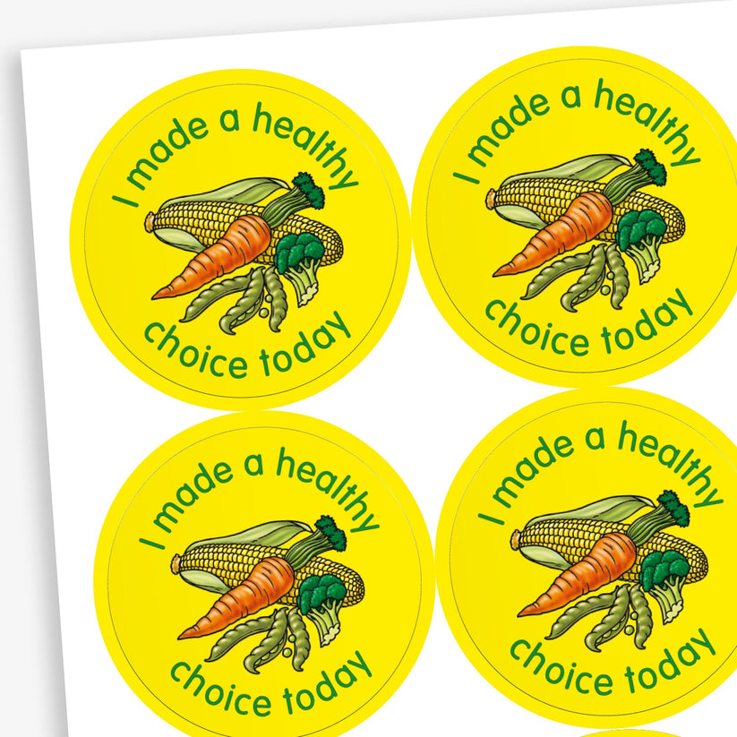 I Made a Healthy Choice Stickers | 35 Stickers | Vegetables