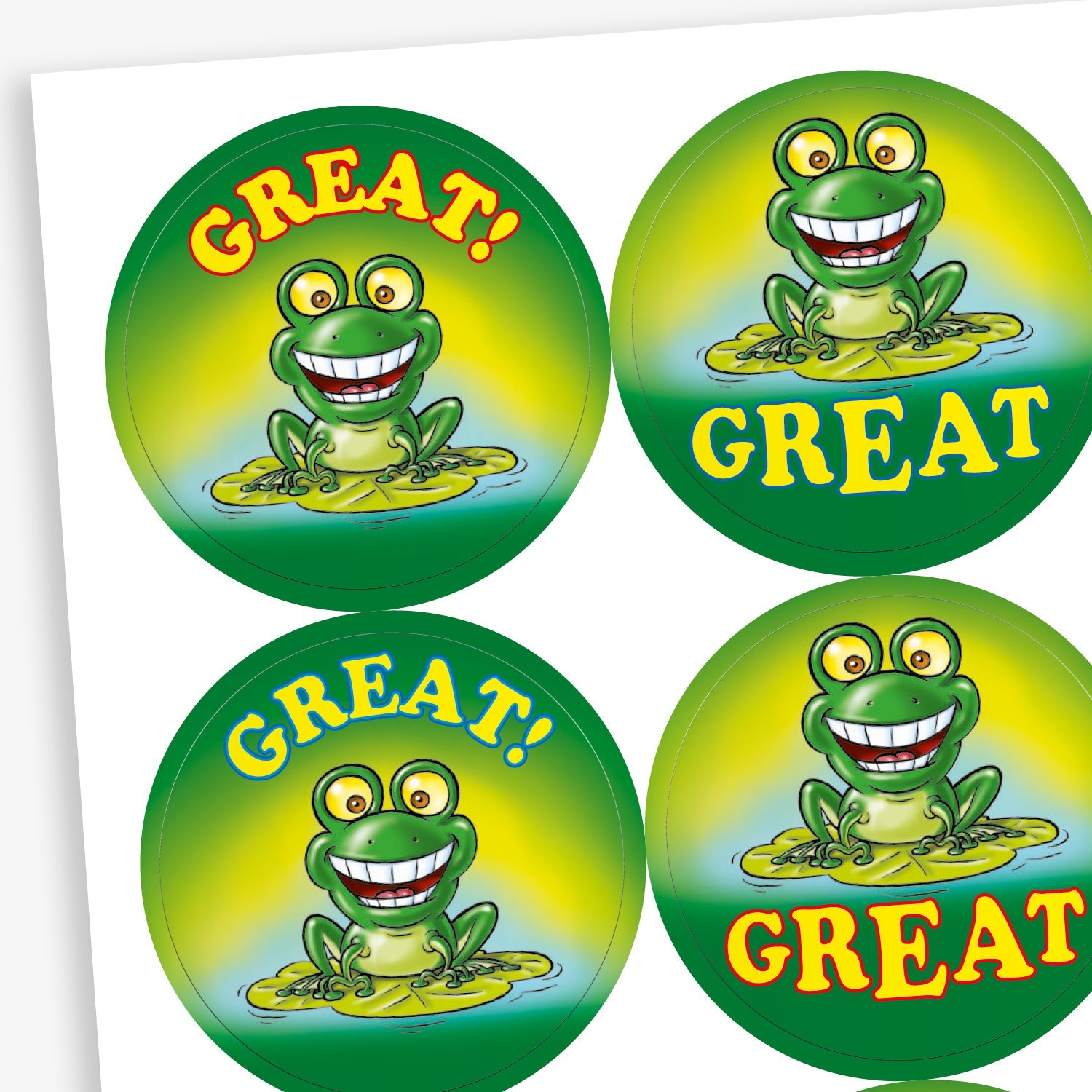 Great Frog Stickers | 35 Stickers | 37mm | Pupil Rewards