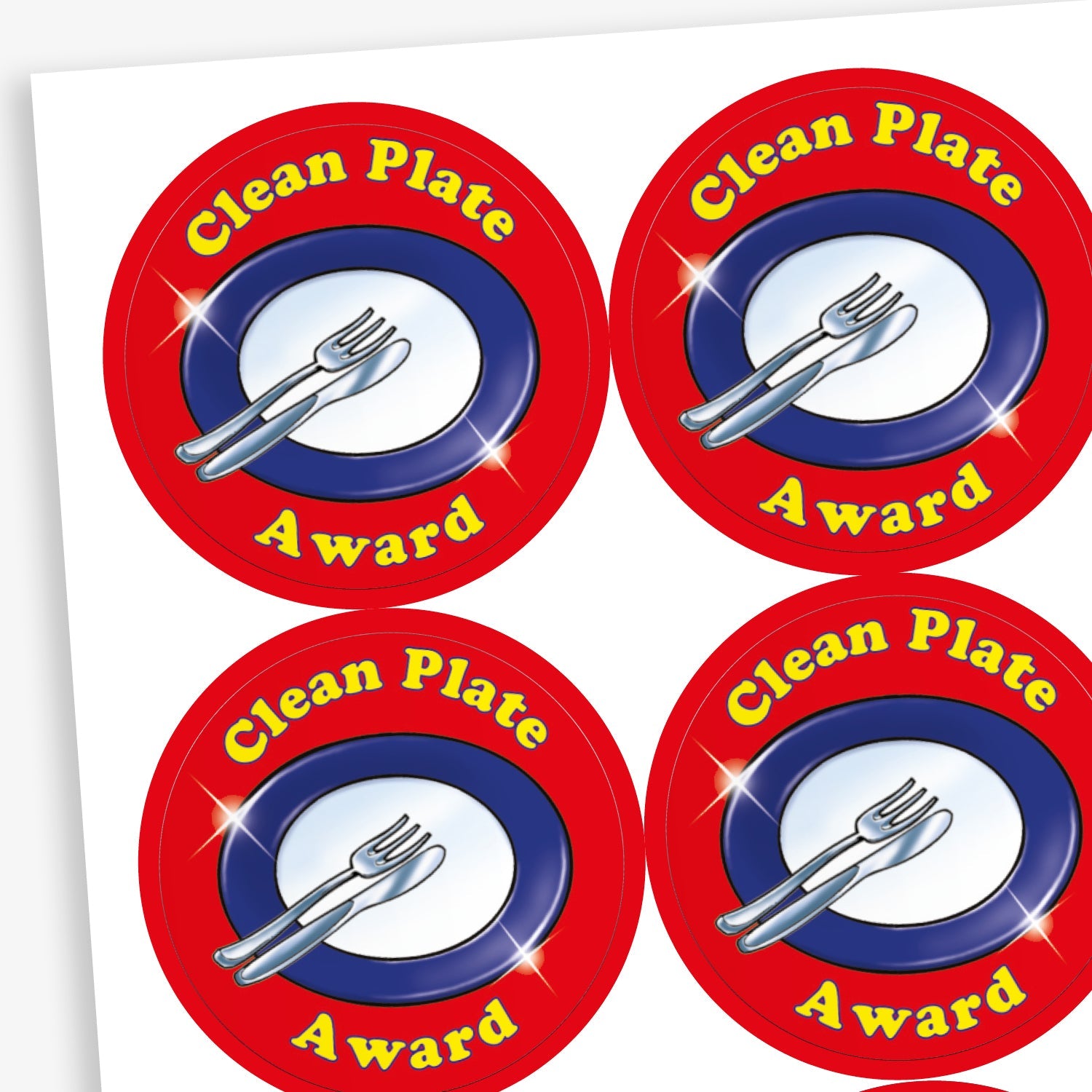 Clean Plate Award Stickers | 37mm | Lunchtime Awards