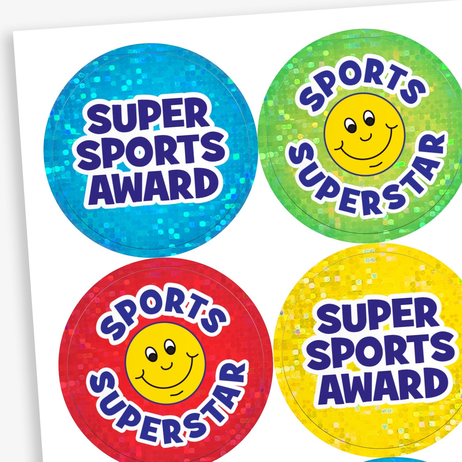 Sports Superstar Stickers | Holographic | 37mm | x 35