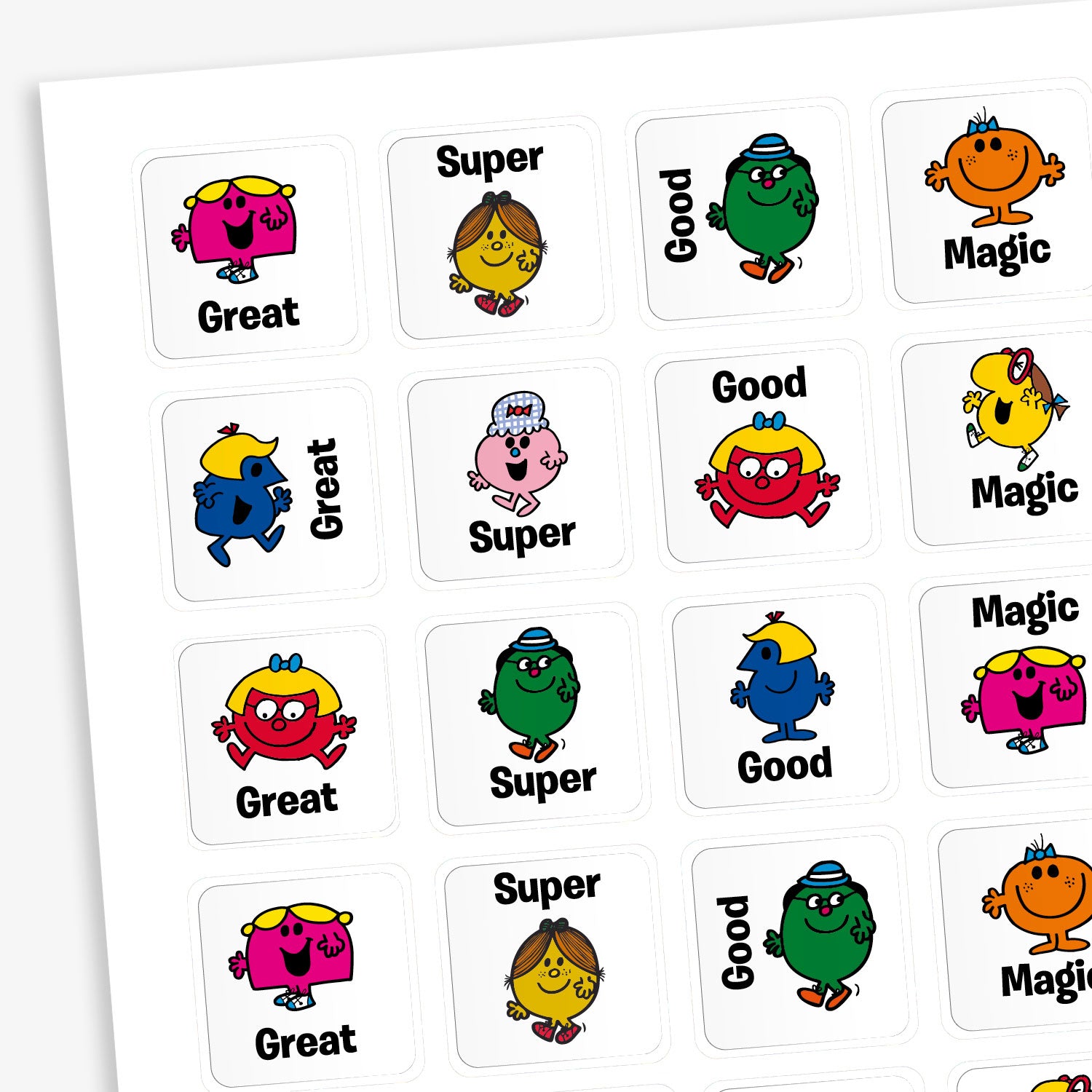 Little Miss Stickers | x 140 | 16mm | Pupil Rewards – Primary Teaching ...