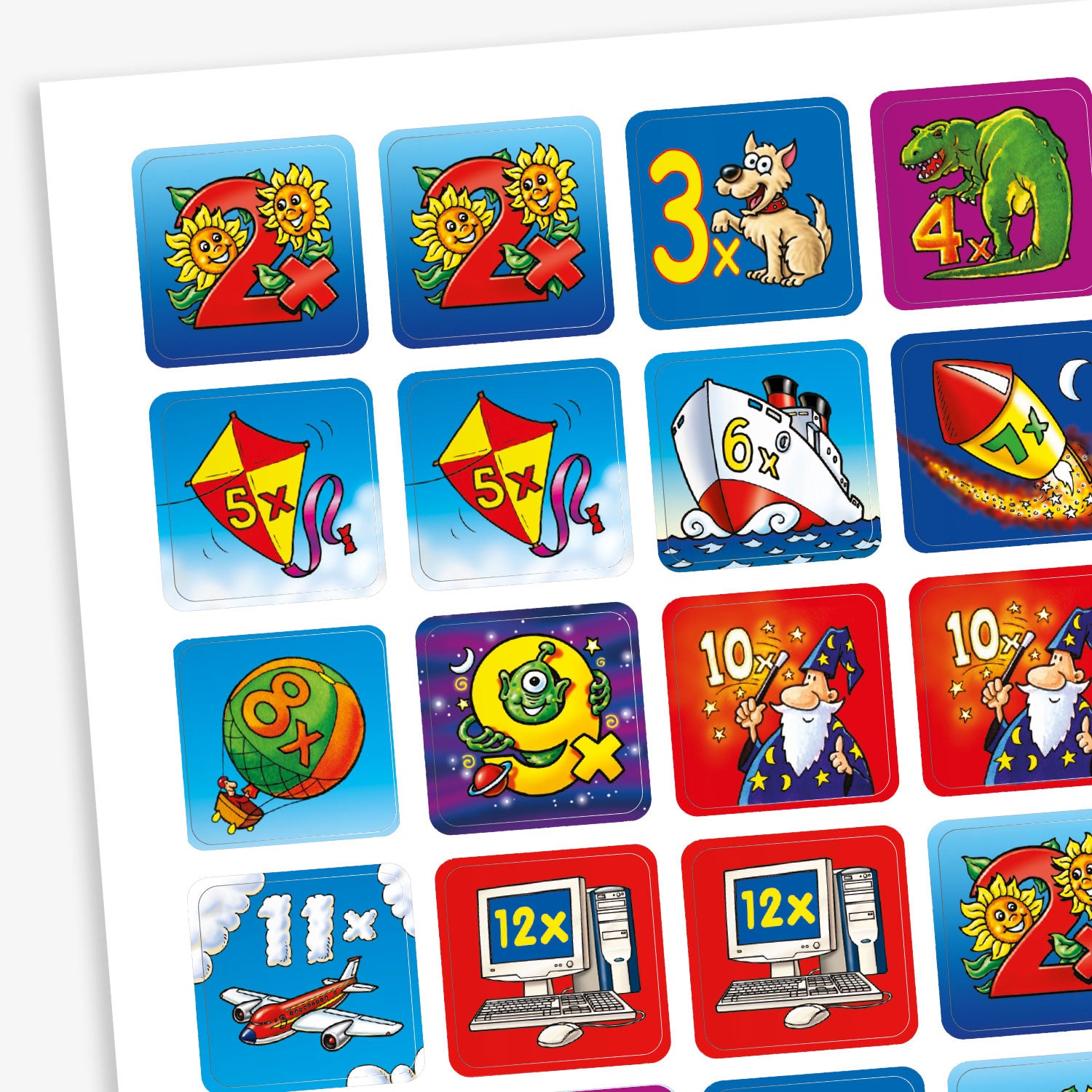 Times Tables Reward Stickers | 16mm | x 700 | Multiplication