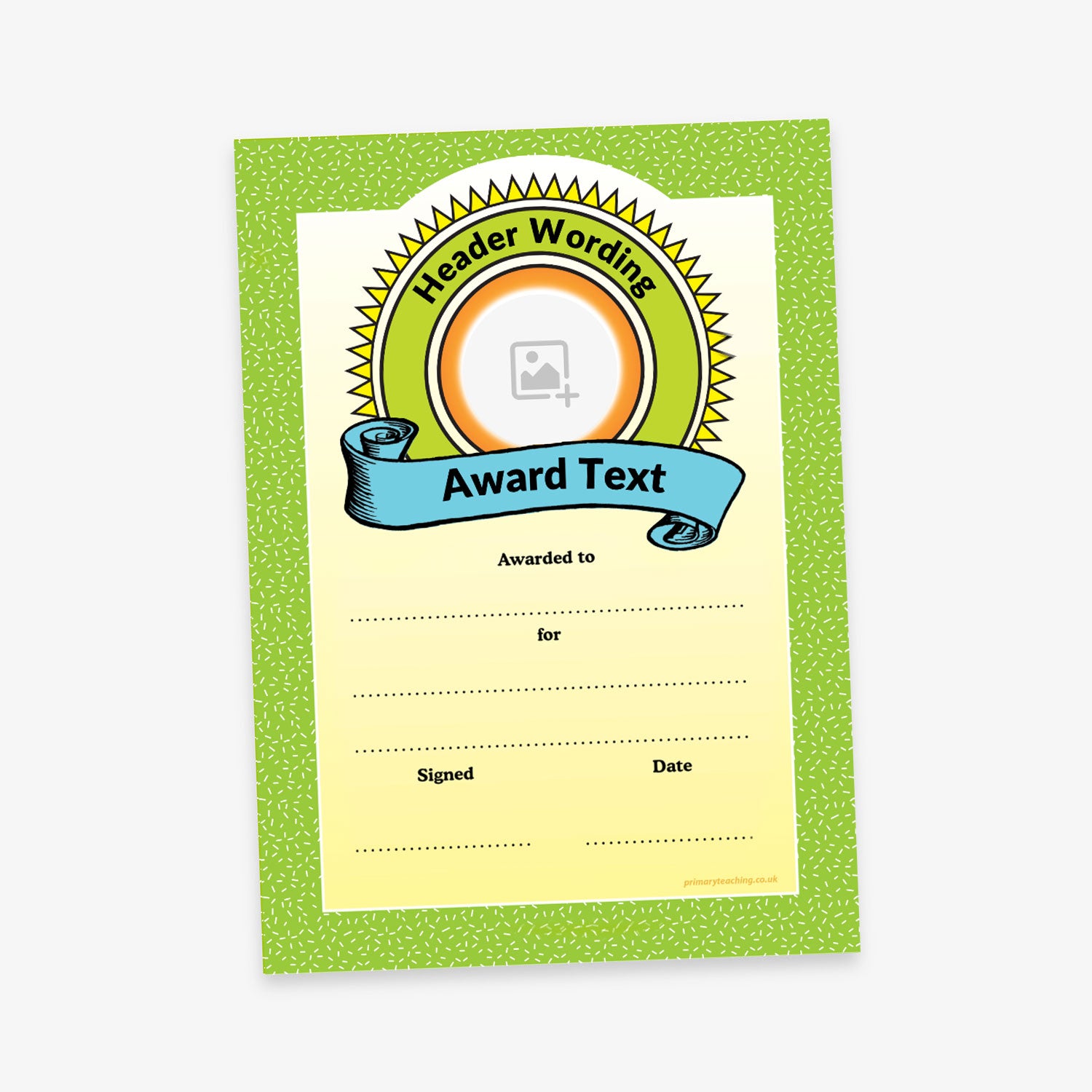 Scroll Award Certificate