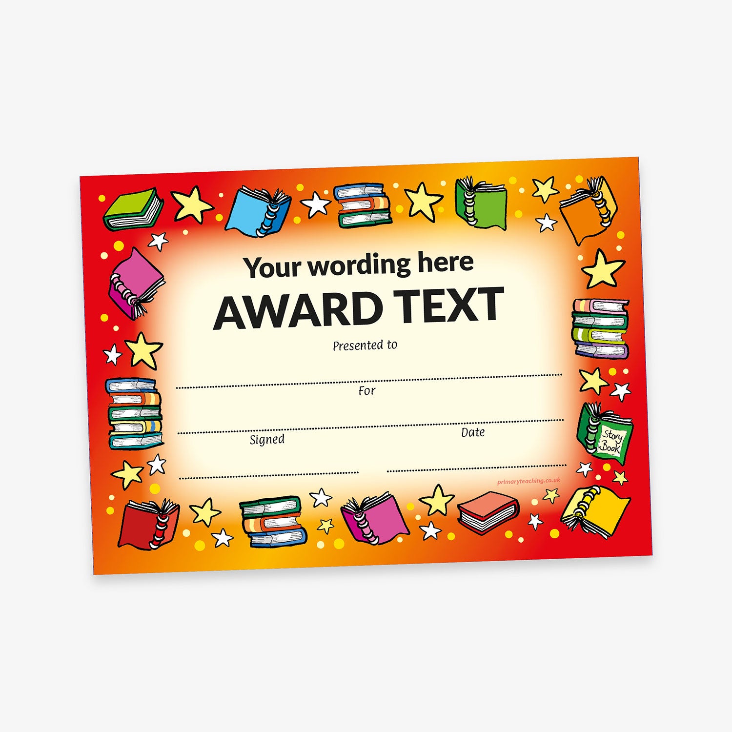 Personalised Books Certificate | A5 | Reading | Rewards