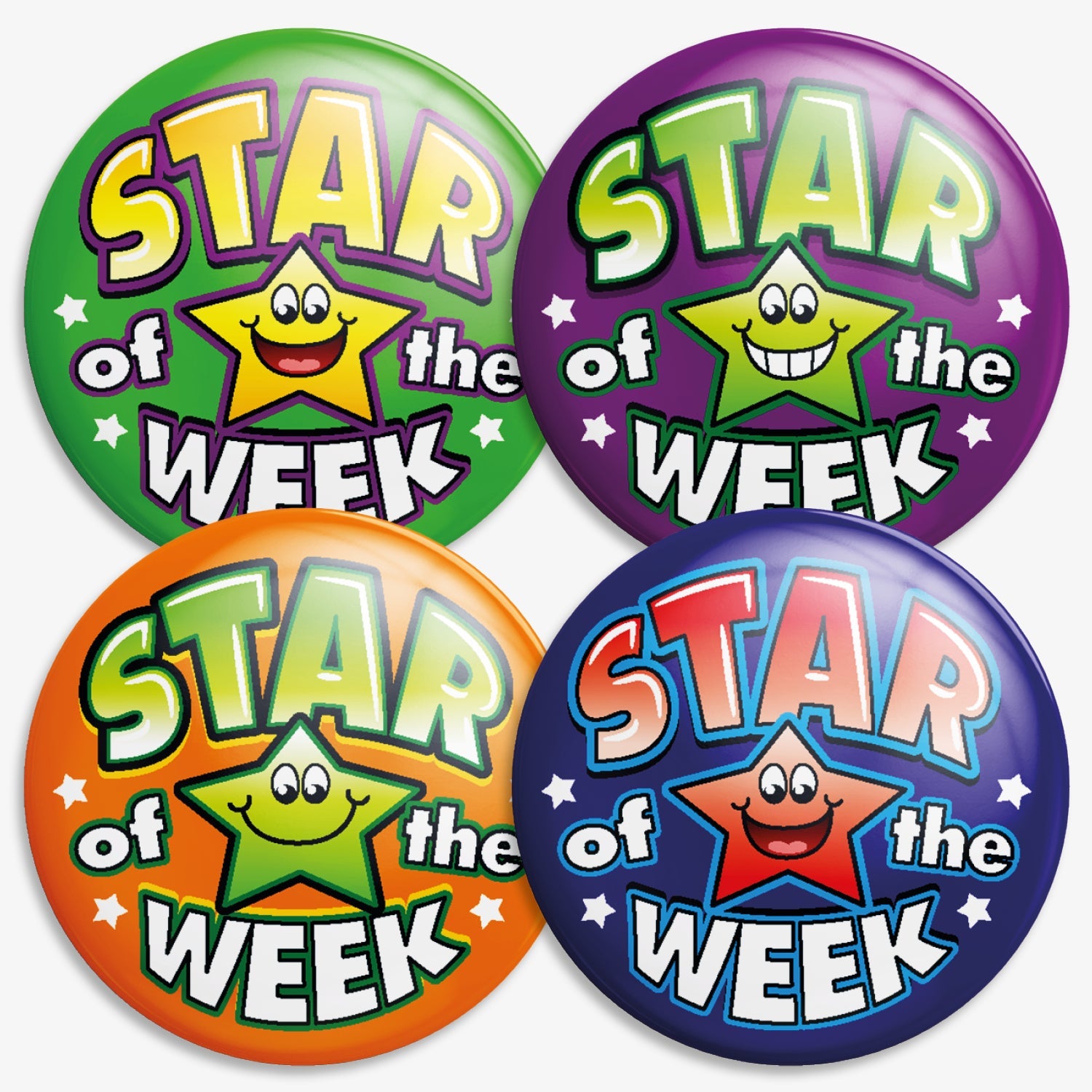 Star Of The Week Badges | 38mm | Star Design | Rewards – Primary ...