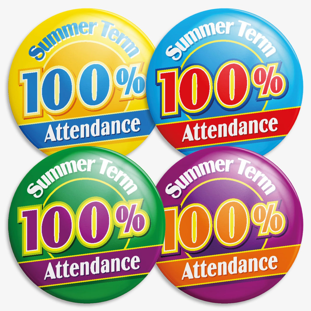 Attendance Reward Badges | School Badges | Button Badges