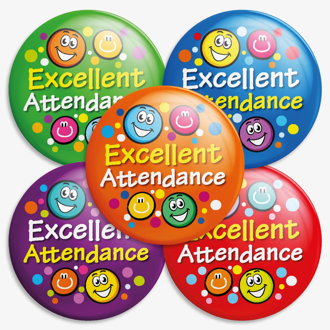 Attendance Reward Badges | School Badges | Button Badges