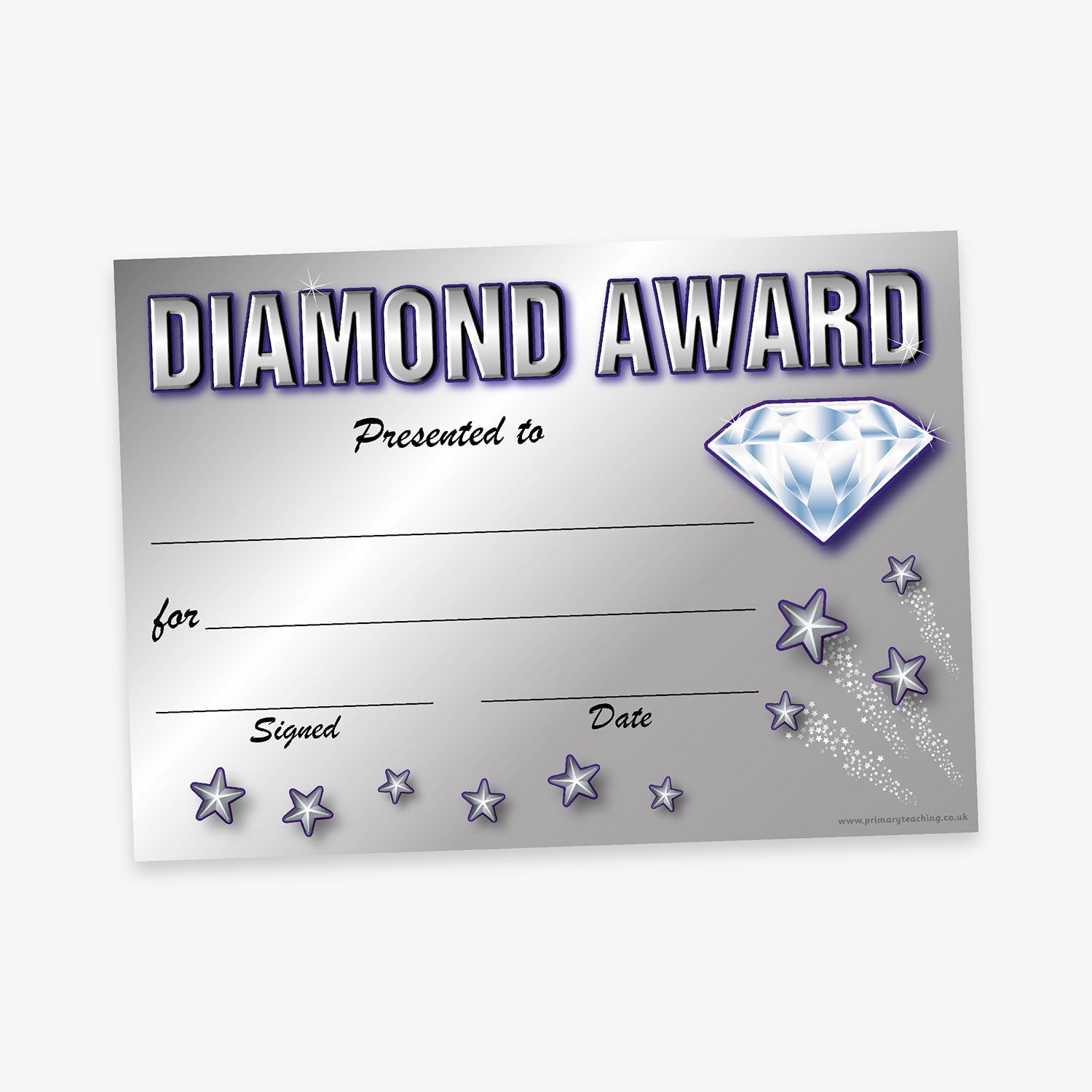 'Diamond Award' Certificates | 20 Certificates | A5