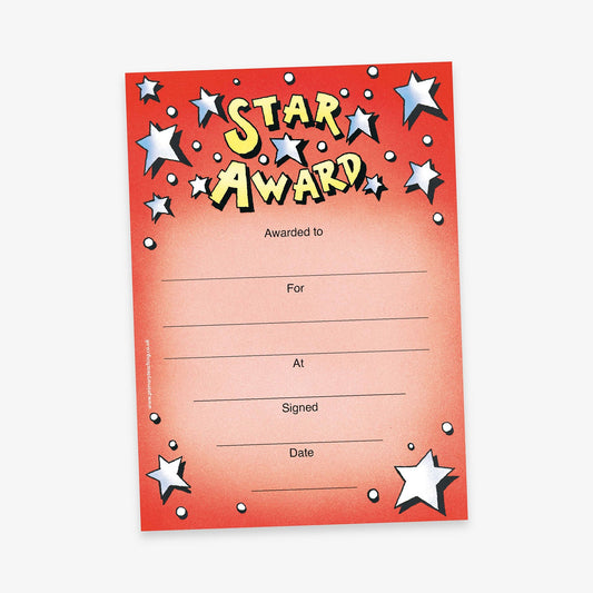 Star Award Megamix Certificates | x 48 | A5 | Rewards – Primary ...