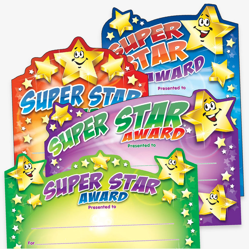 Super Star Award Certificates | Cut-Out | x 20 | Rewards