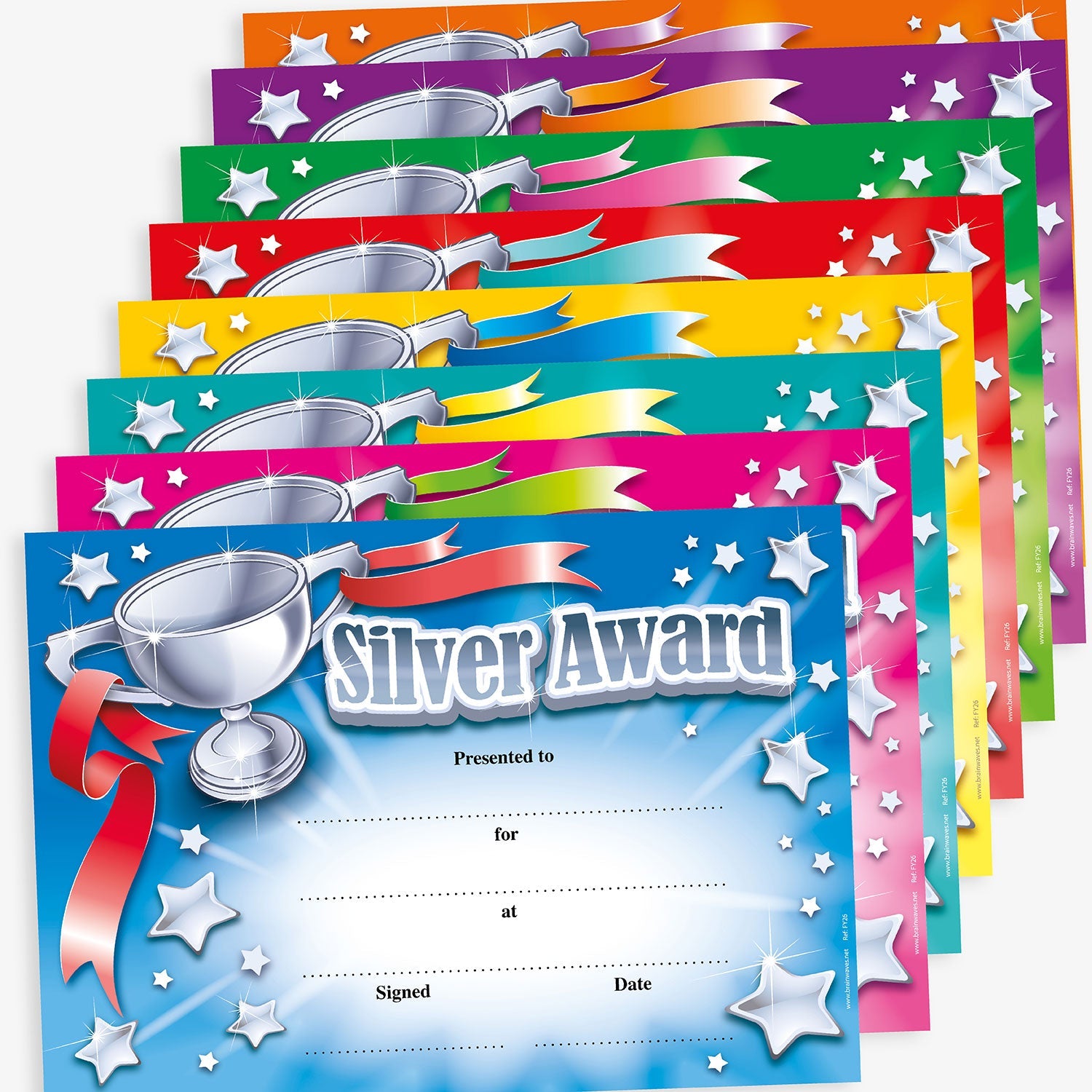 Silver Award Certificates | A5 | x 48 | Megamix | Rewards