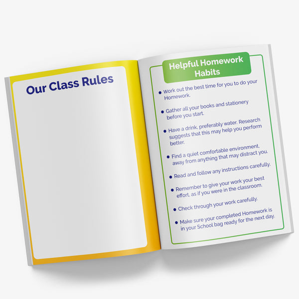 Homework Diary | Blue | A5 | 104 Pages | School Planner