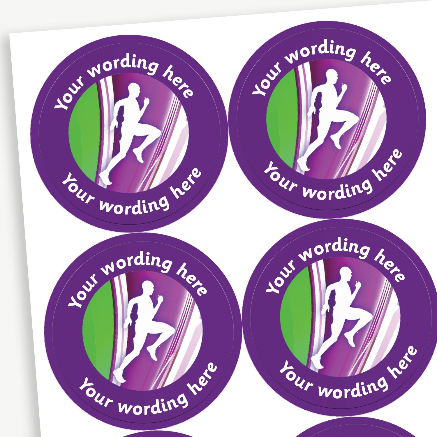 Personalised Athlete Stickers | x 35 | 37mm | Sports Day