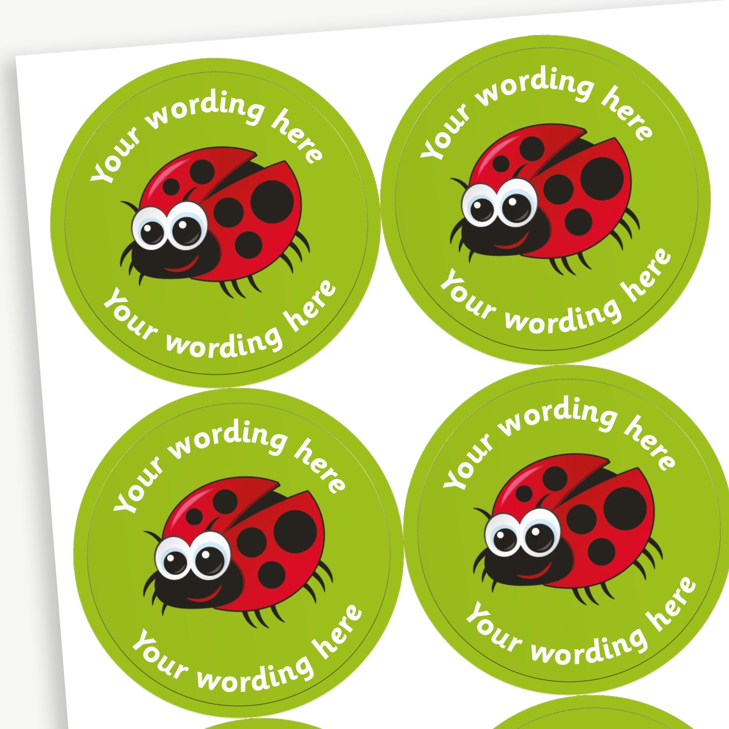 Personalised Lady Bug Stickers | x 35 | 37mm | Rewards