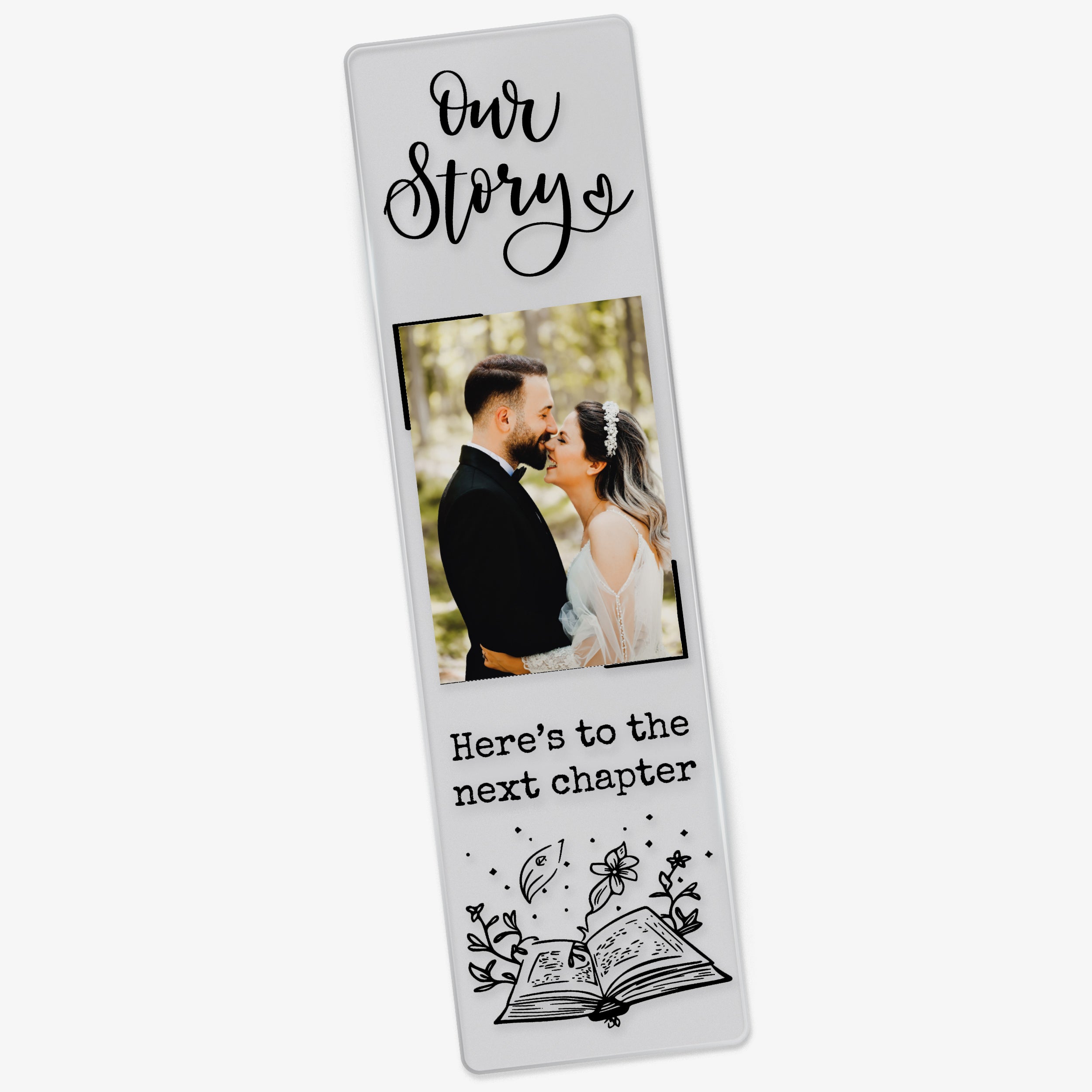 Personalised Our Story Photo Upload Acrylic Bookmark