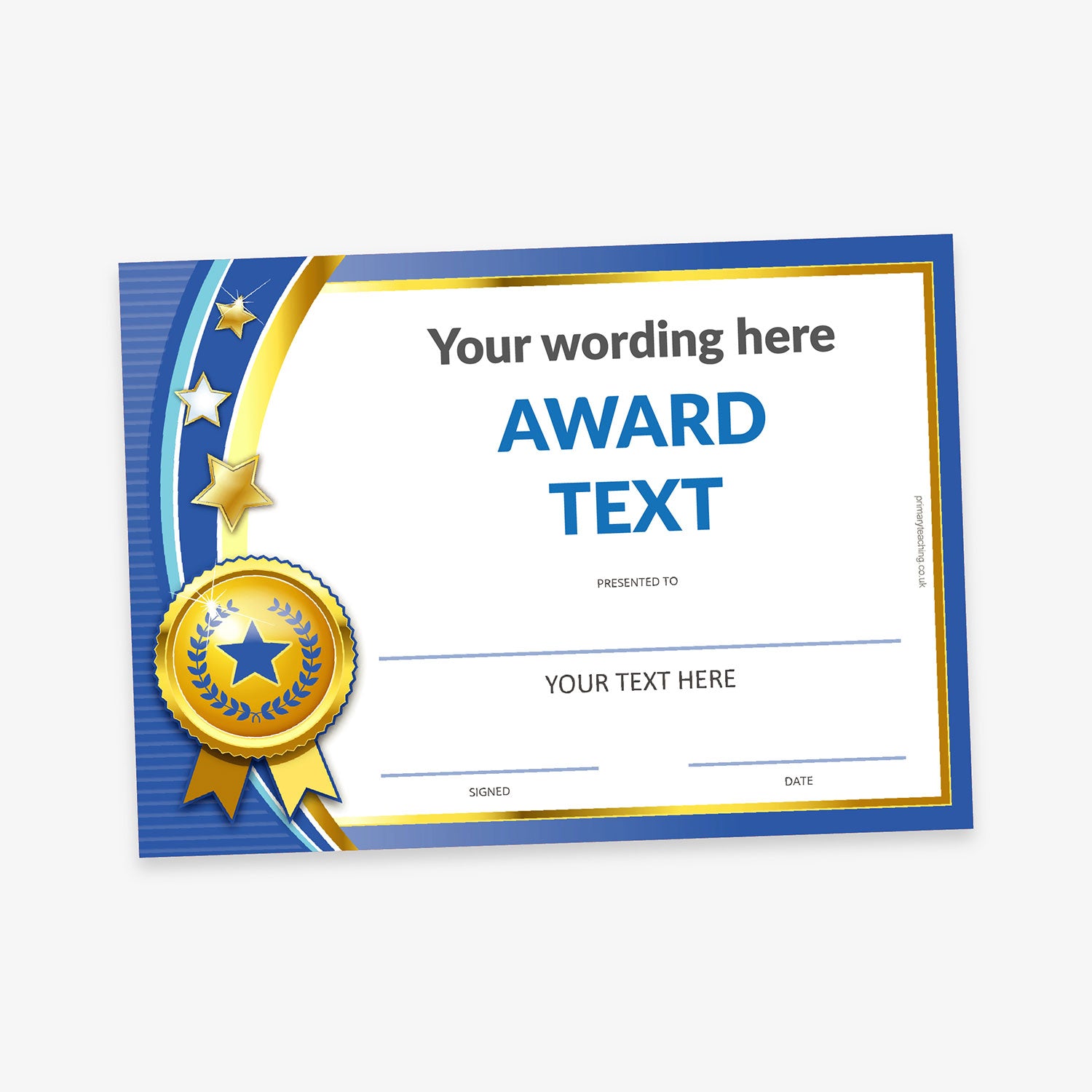 Personalised Rosette Certificate | A5 | Classroom Rewards