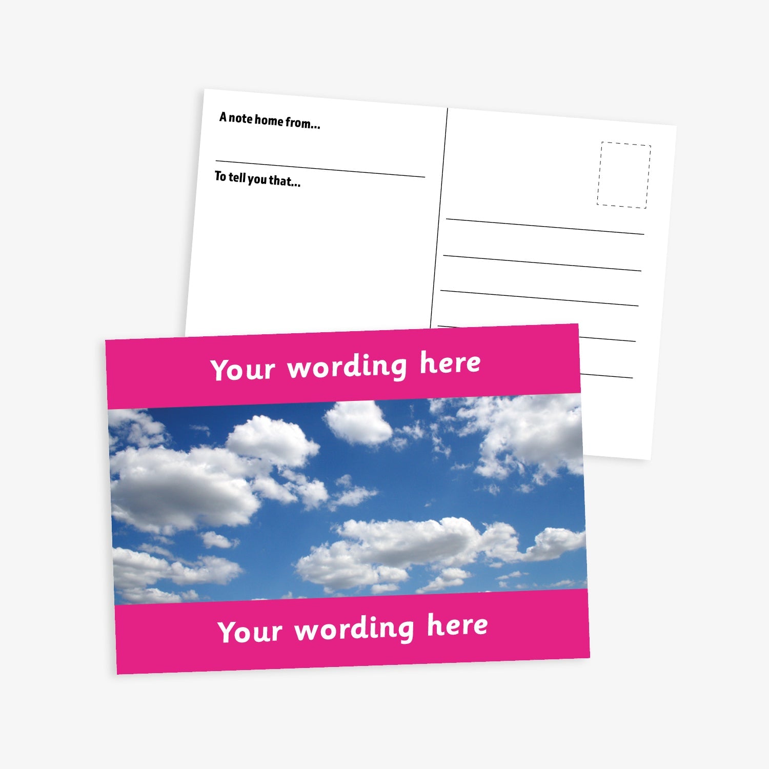 Personalised Blue Sky Postcard | Blue | Pupil Reward