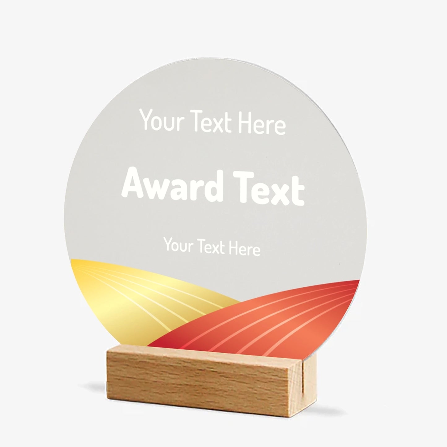 Personalised Colour Choice Circle Plaque | Sports Awards and Prizes ...