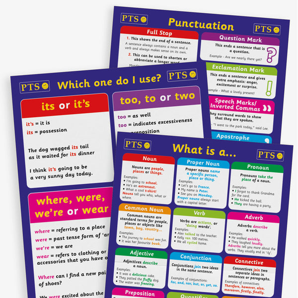 Grammar, Punctuation and Literacy Posters | Home Learning