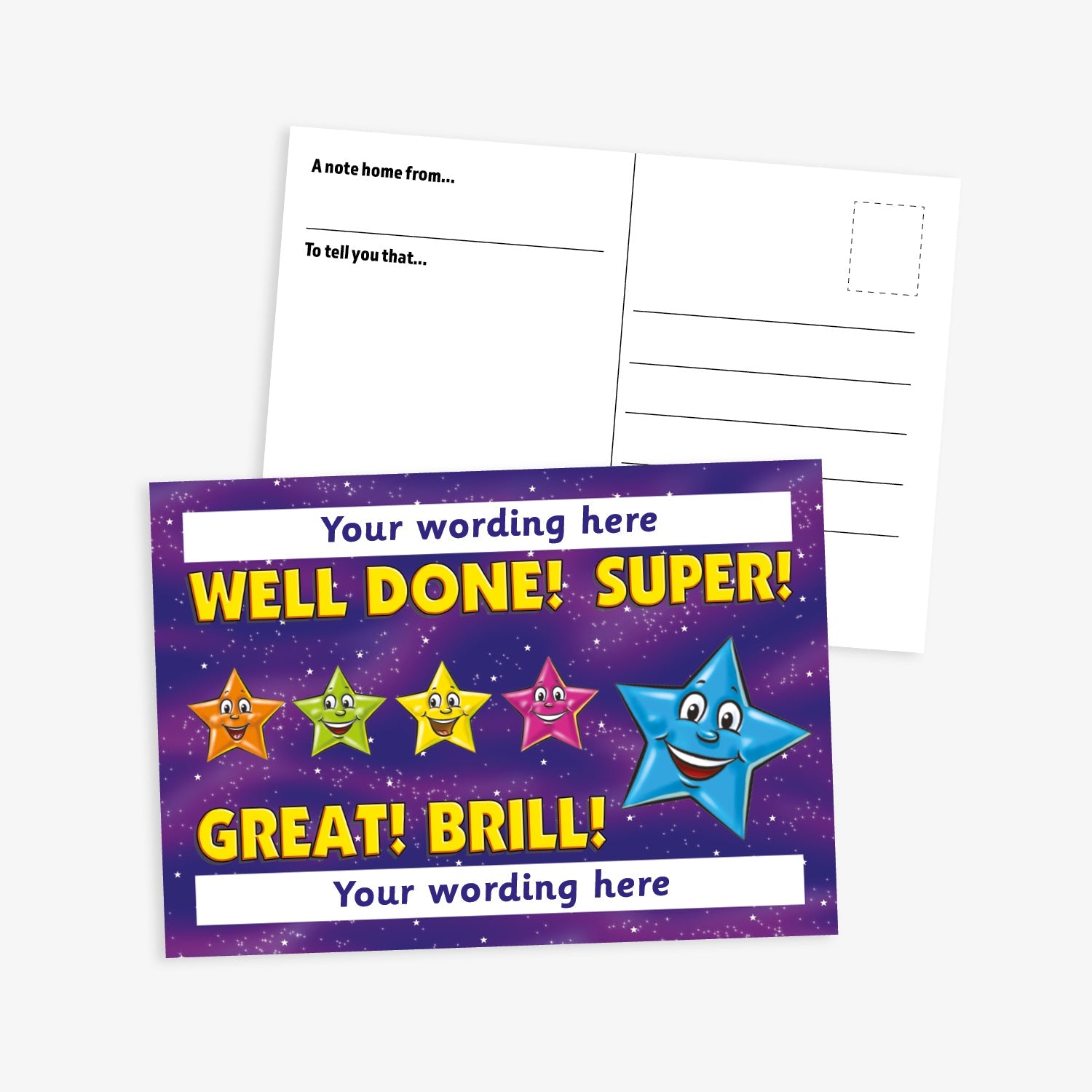 Personalised Stars Postcards | A6 | Classroom Reward