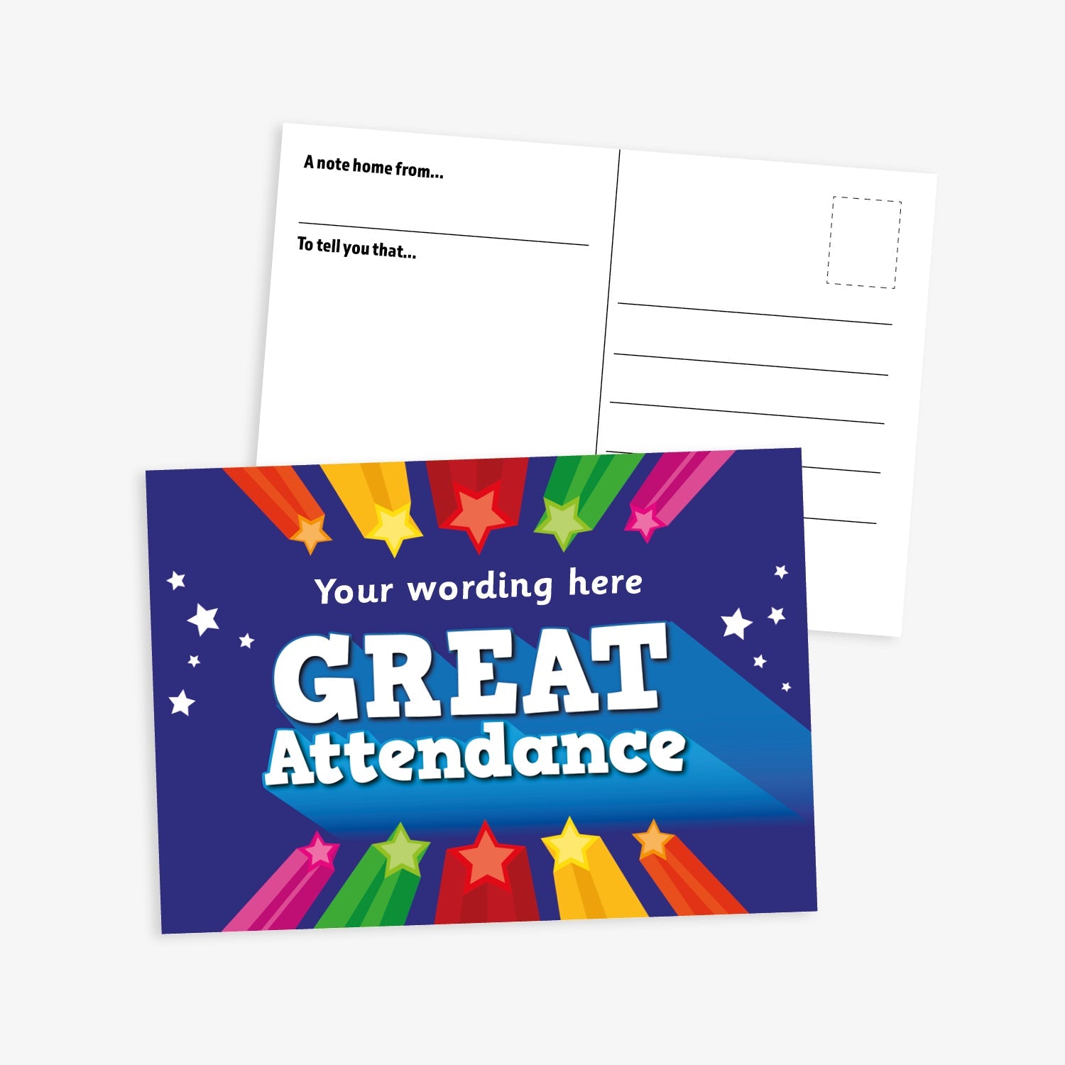 Personalised Great Attendance Postcard | A6 | Pupil Reward