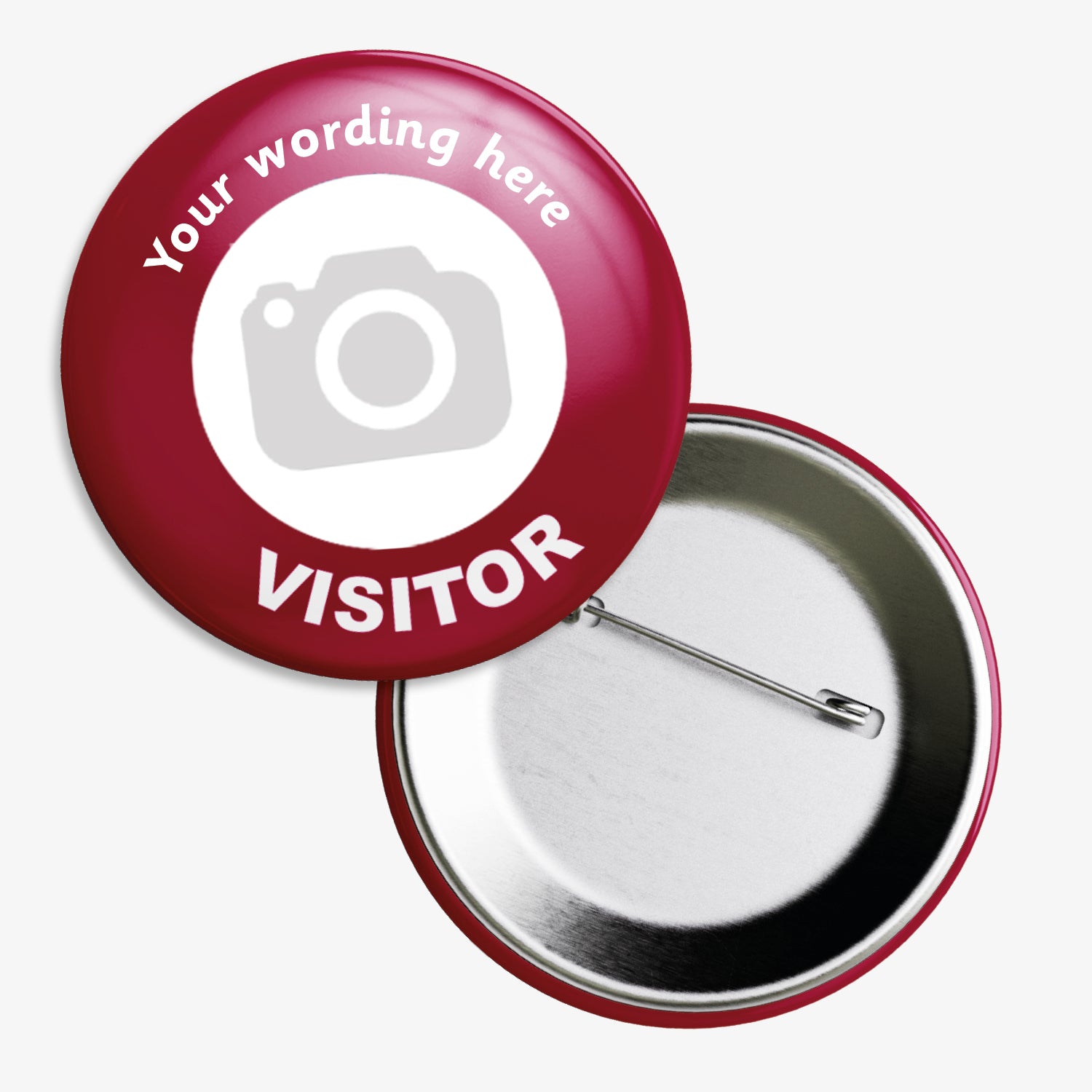 Upload Your Own Visitor Badges | 10 Badges | 50mm |Reward