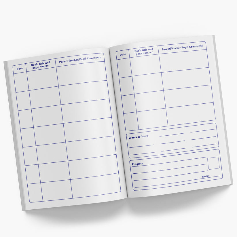Reading Record Book | Blue | A5 Size | Home Learning