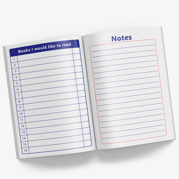 Reading Record Book | Blue | A5 Size | Home Learning