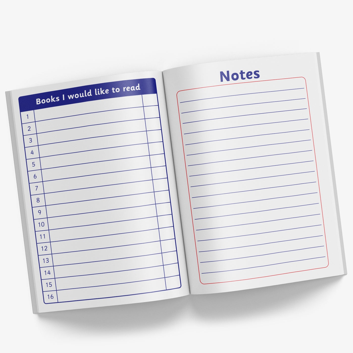Personalised Reading Record Book | Children | 40 Pages