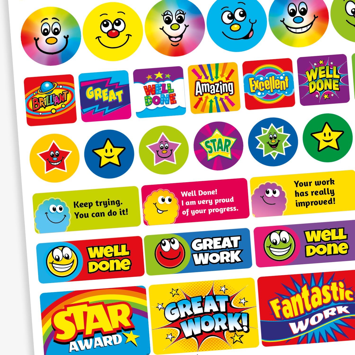 Pupil Reward Stickers | Well Done | Star Award | Great Work