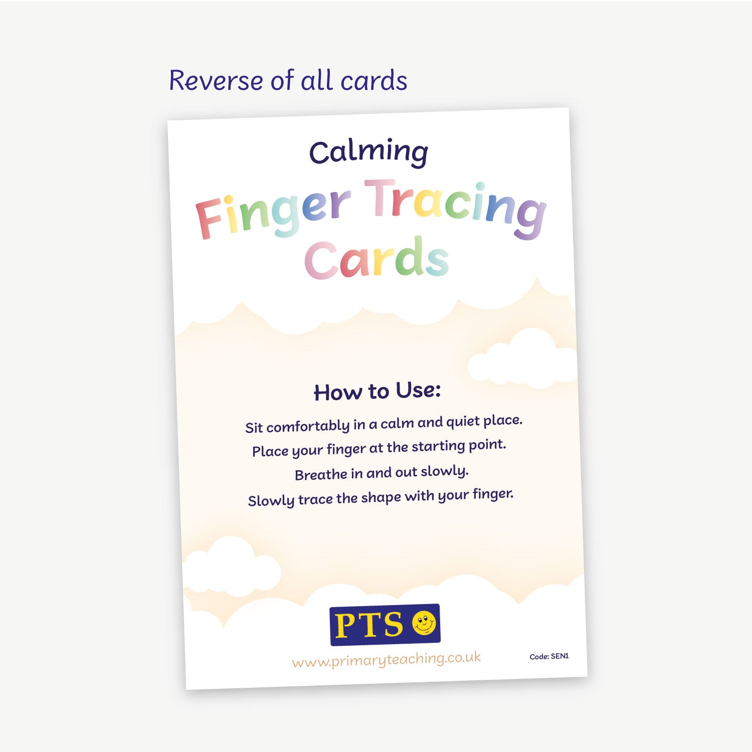 8 Finger Tracing Calming Cards | A5