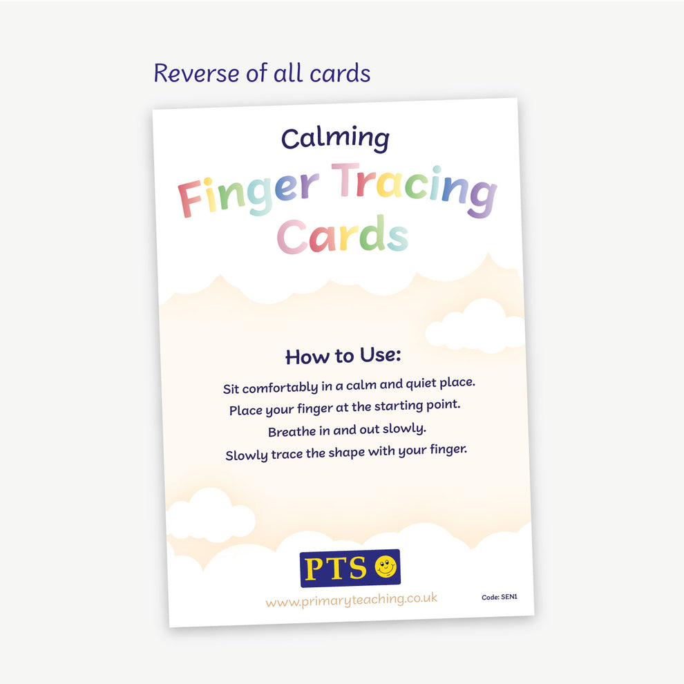8 Finger Tracing Calming Cards | A5