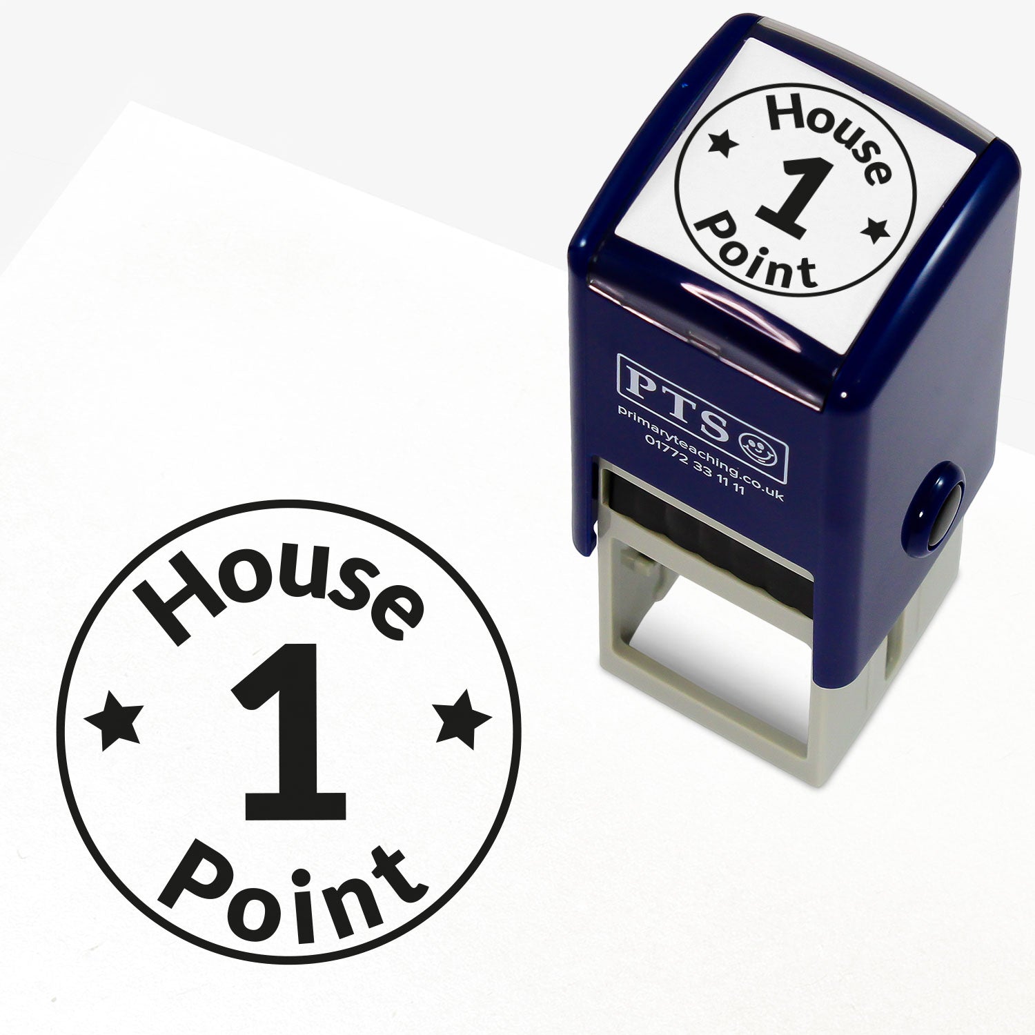 1 House Point' Stamper | 25mm | Black Ink | Teacher Stamp
