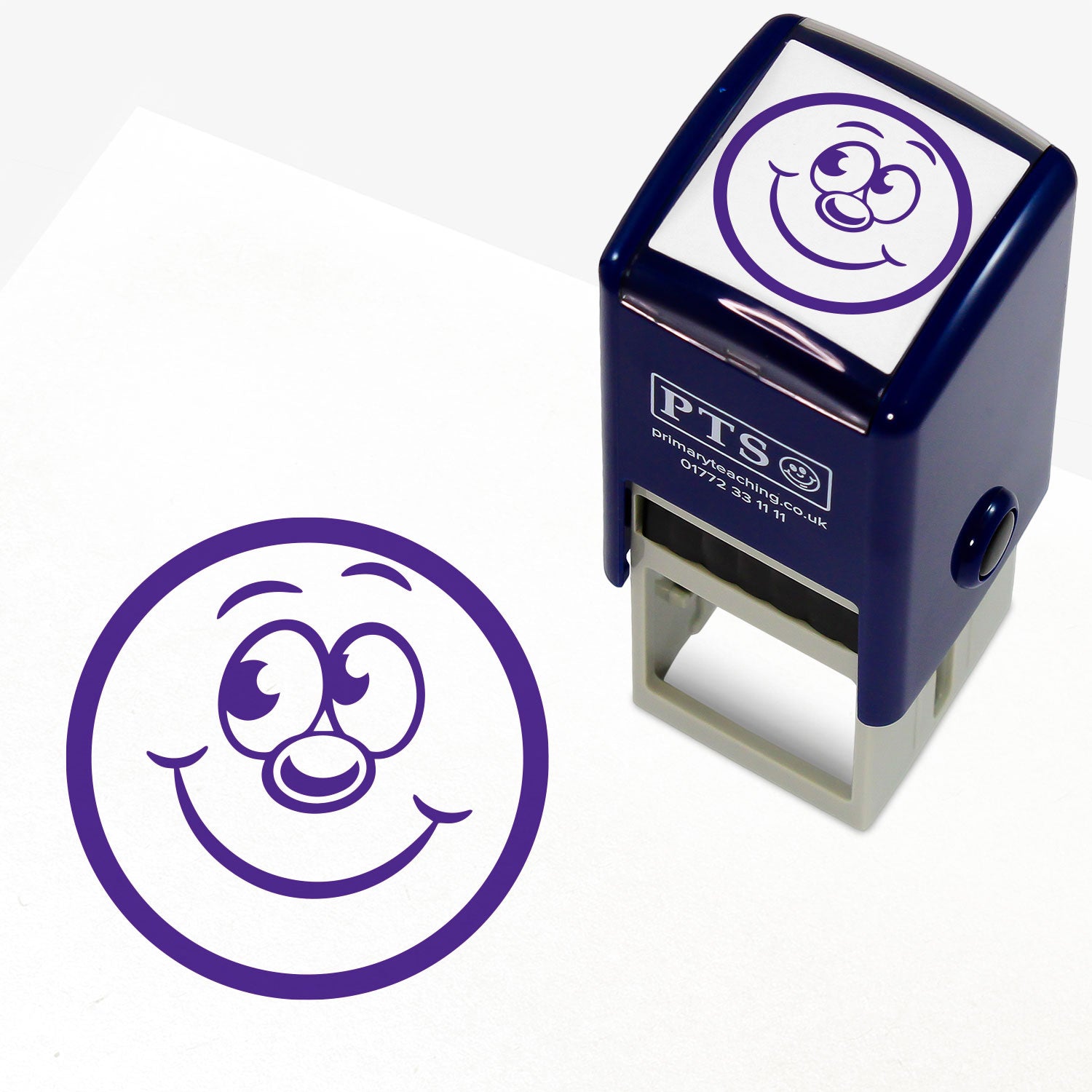 Smiley Face Stamper | Purple | 20mm | Classroom Rewards