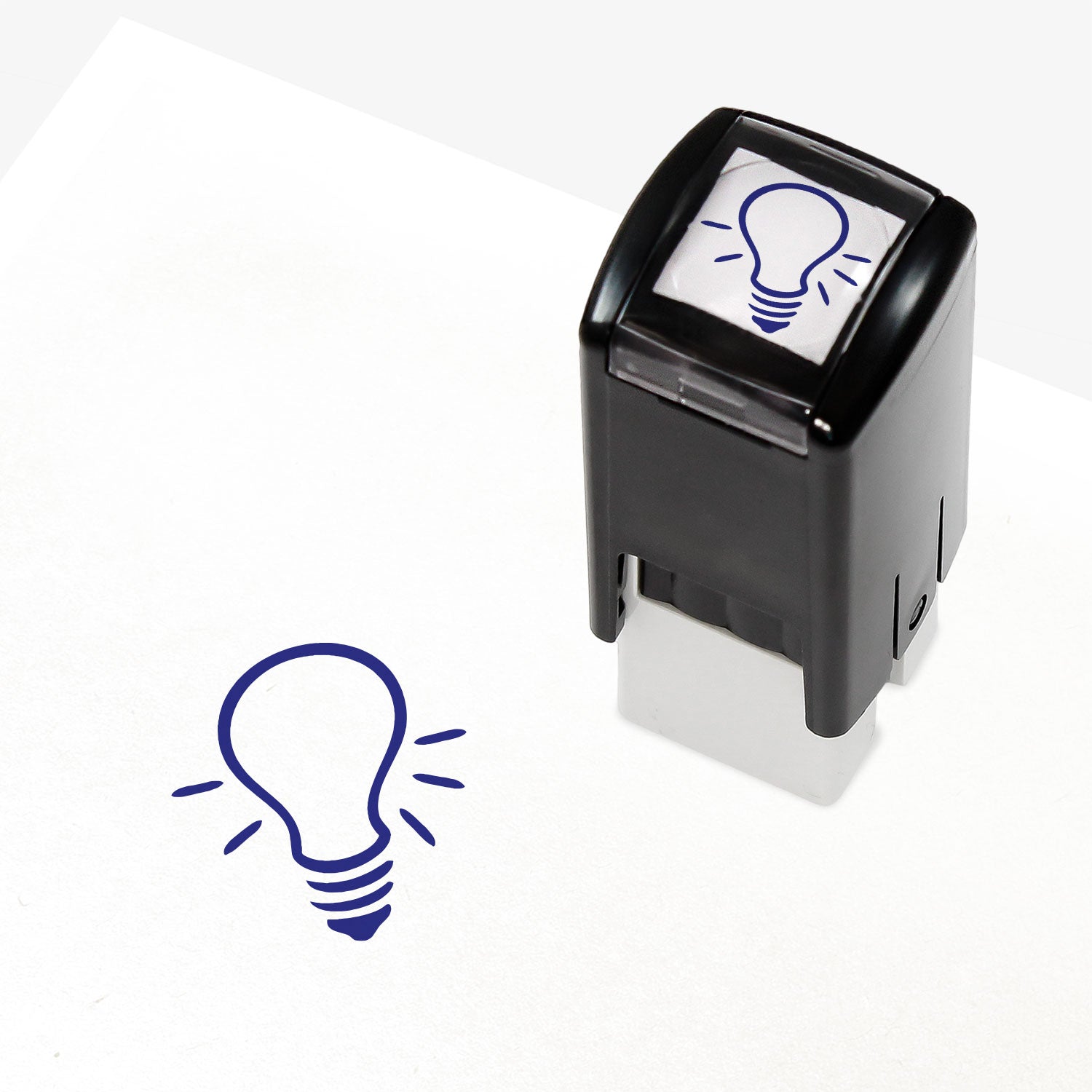 Light Bulb Mini Stamp | Marking Stamper | 10mm | Blue Ink