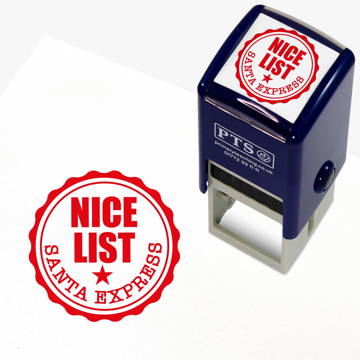 Nice List Stamper | Red Ink | 25mm | Santa Express
