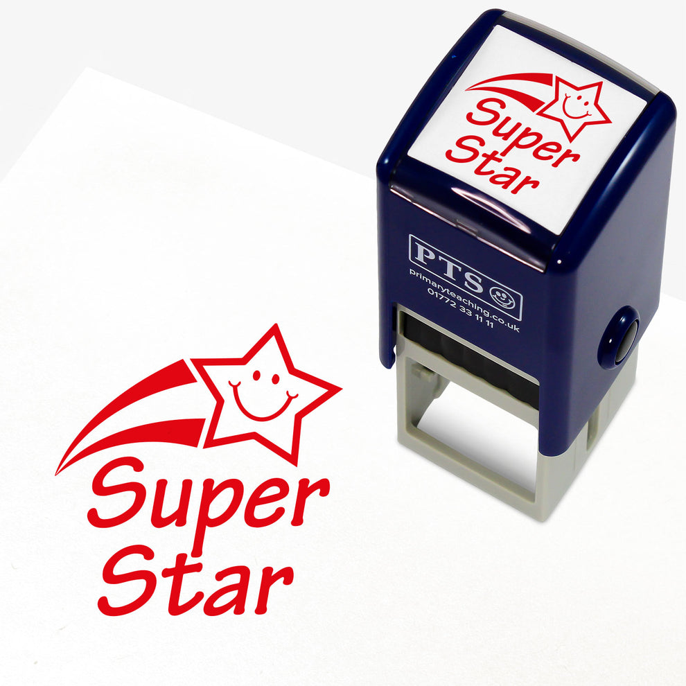 Super Star Stamper | Red Ink | 25mm | Teacher Stamp