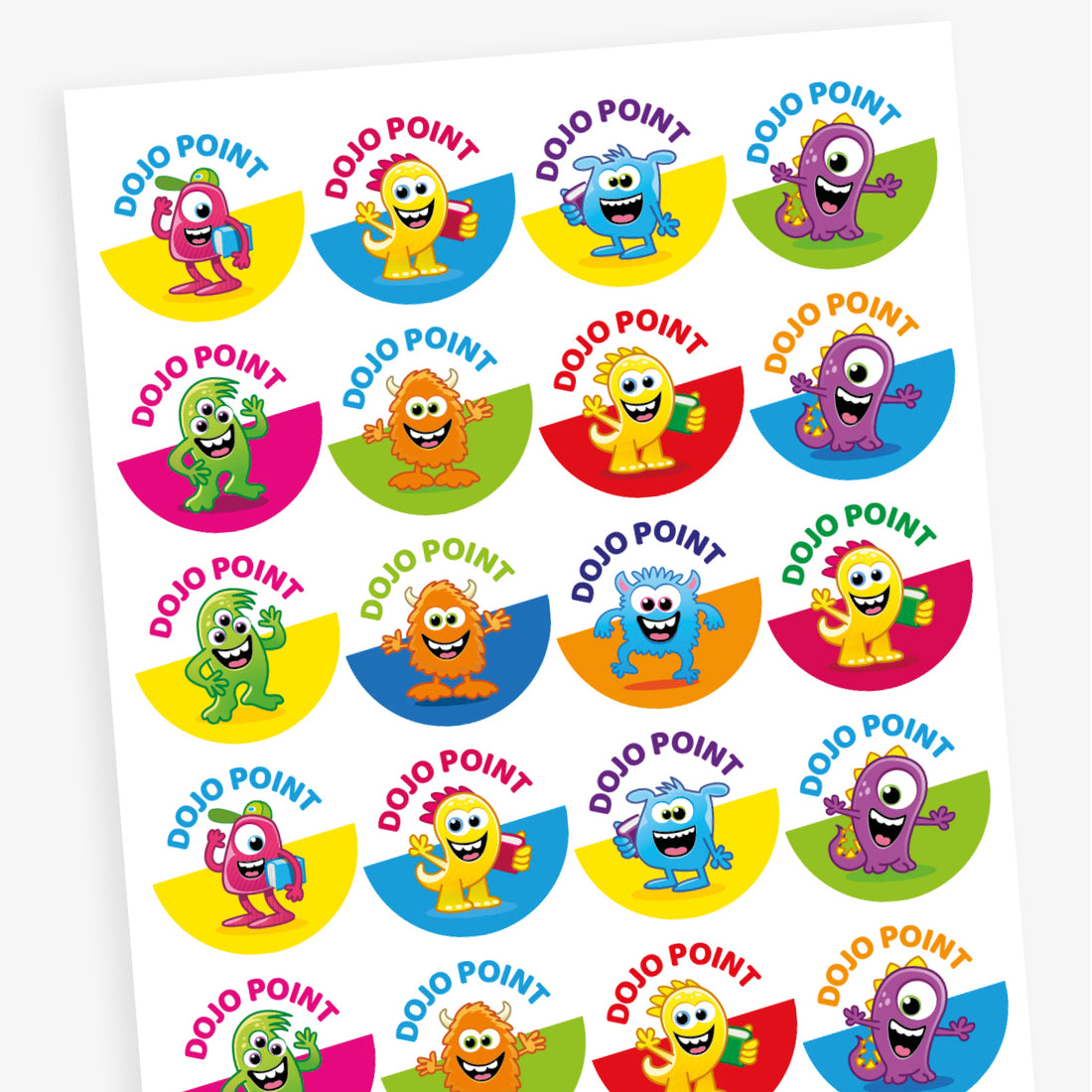 Dojo Point Stickers | Monsters | Classroom Rewards | 32mm