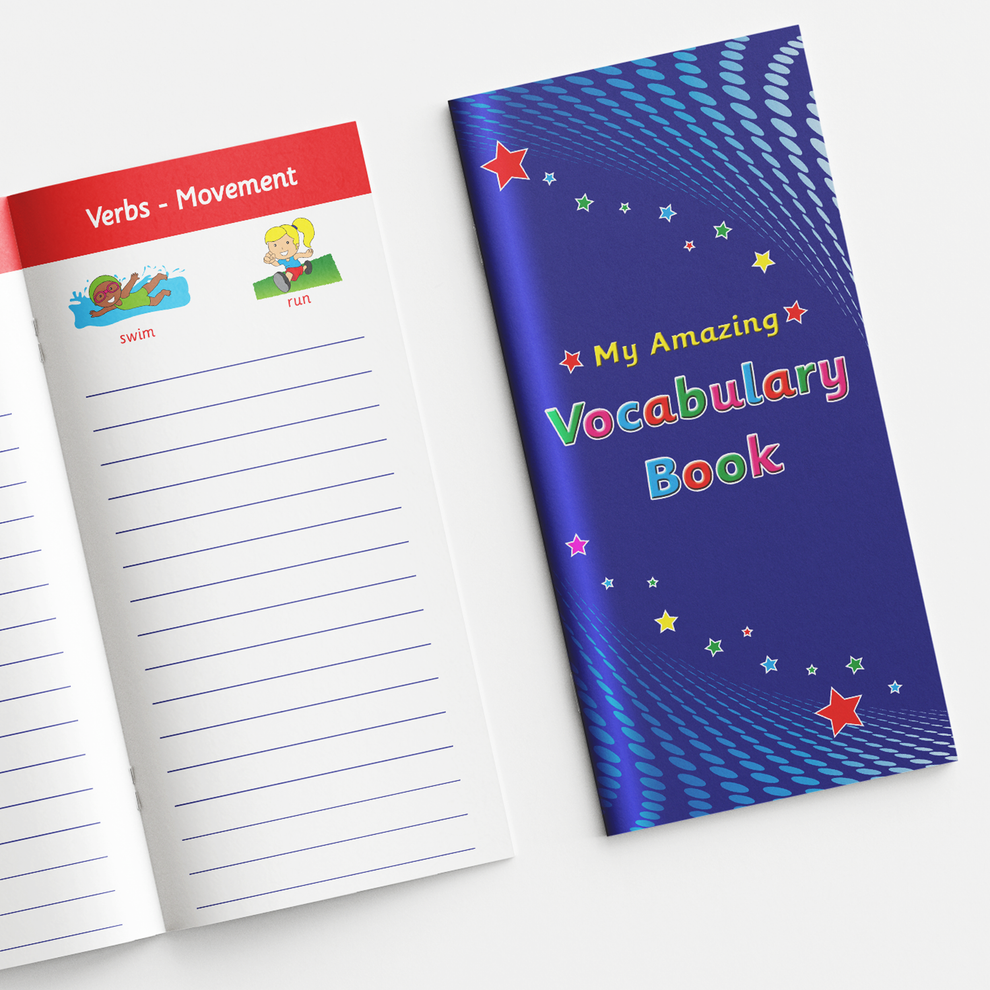 Vocabulary Grammar Book | Blue | 210mm x 99mm | 56 Pages