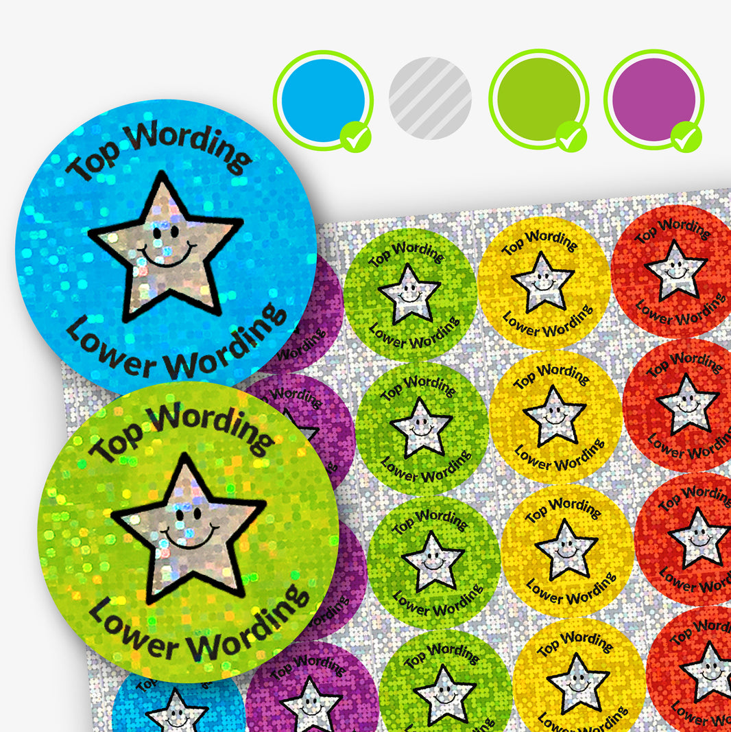 Personalised Pupil Reward Stickers | Add Your Text and Image