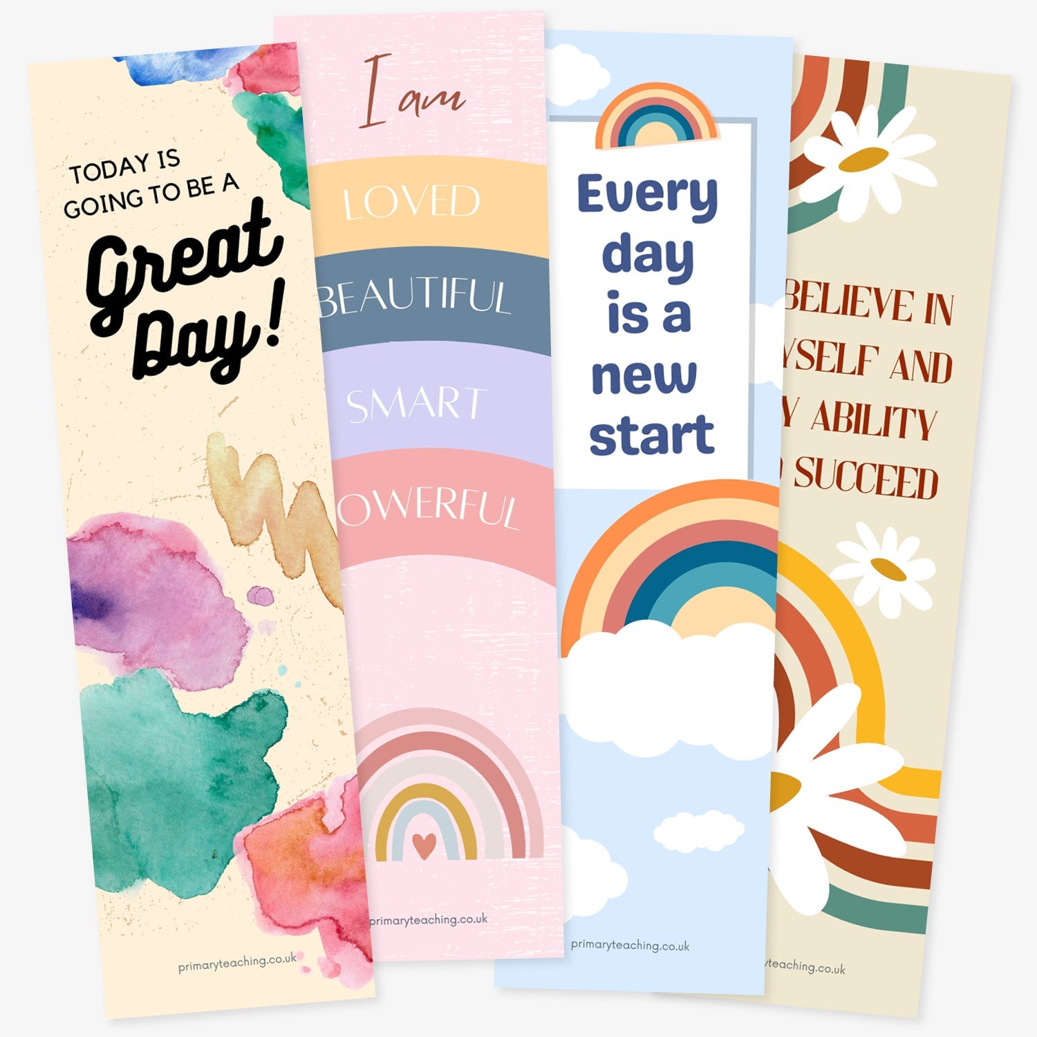 Positive Affirmation Bookmarks | Set of 8 | Wellbeing