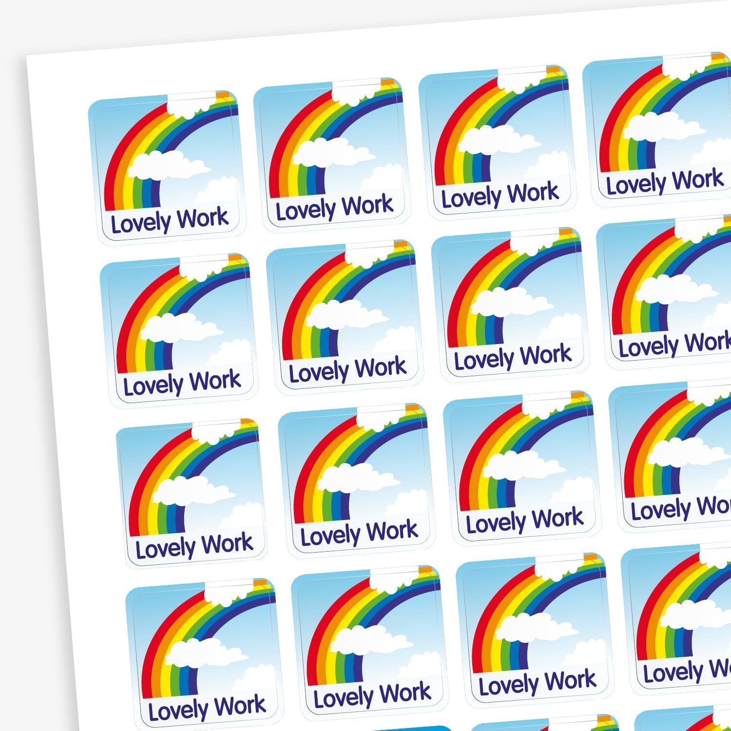 Lovely Work Stickers | Rainbow | 140 Stickers | 16mm